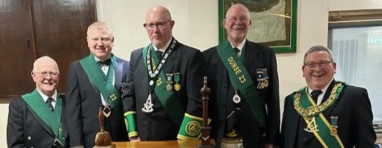 Bro. David Bell Installed as Master again at Dunse 23