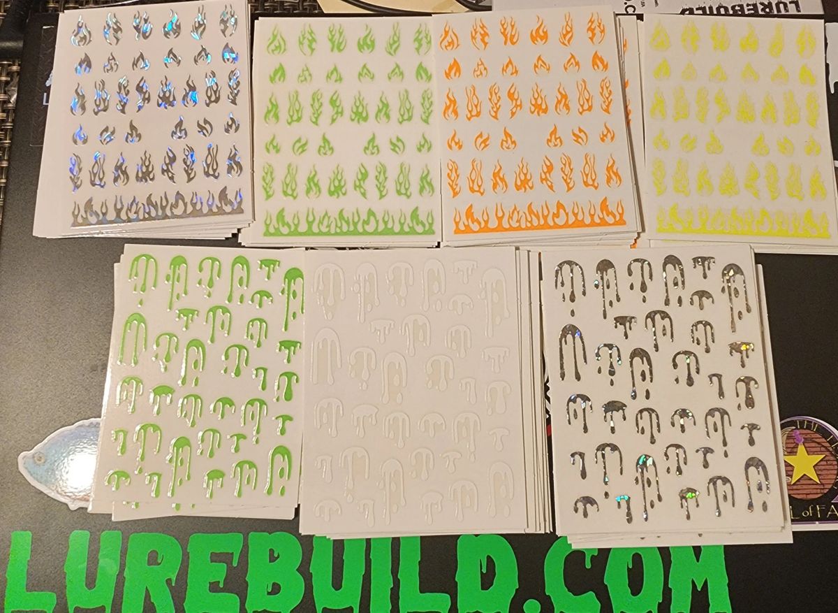 Mini Die Cut Decals per sheet