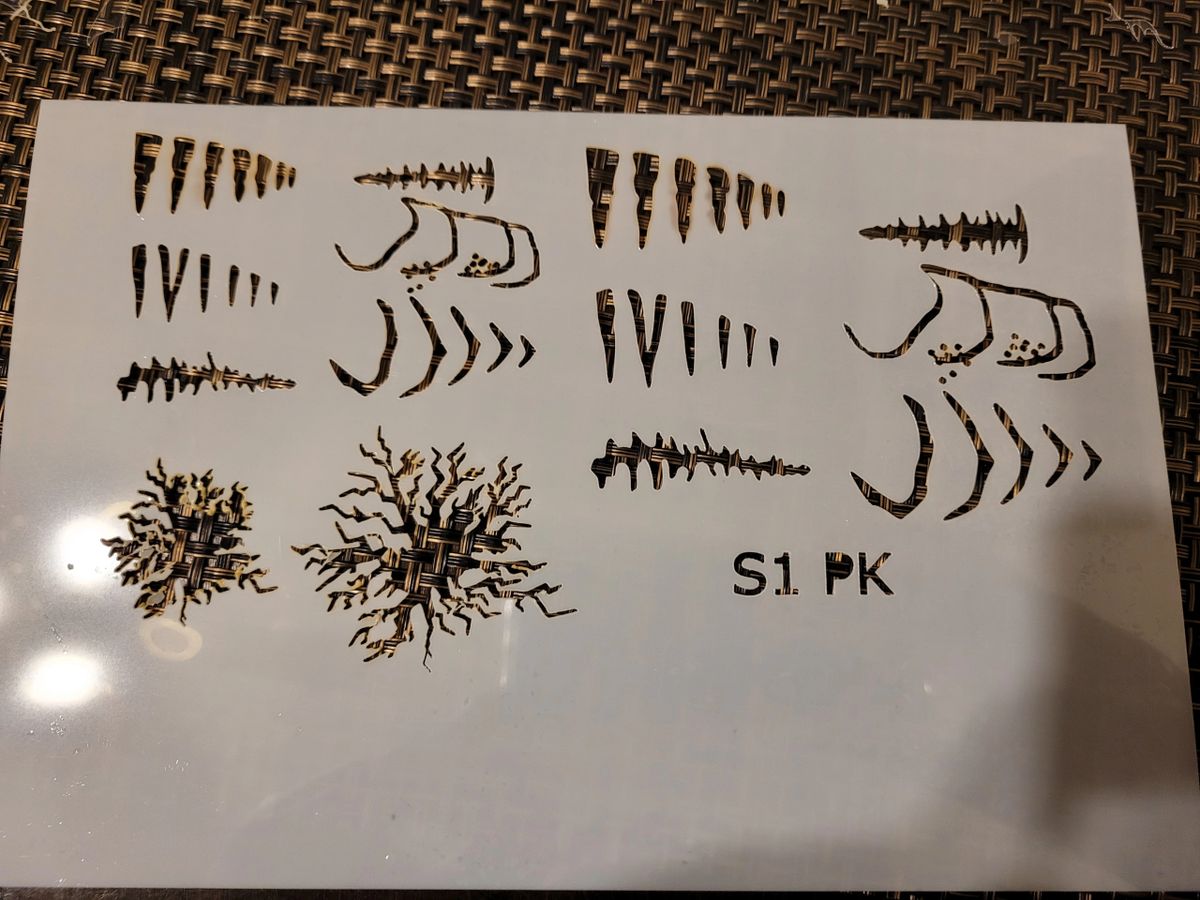 2-4" lure sheet S1 Stencil