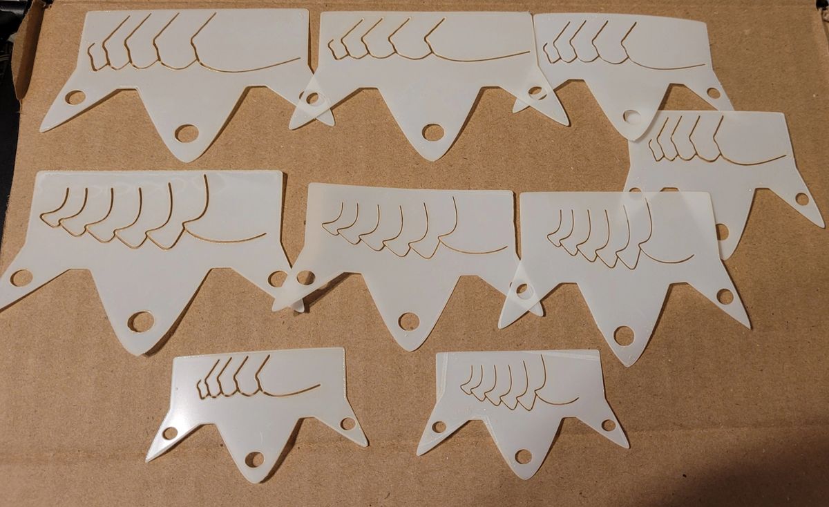 LB Fine Line Craw Set. Fits 1.5 2.0 2.5 and 3.0 lures