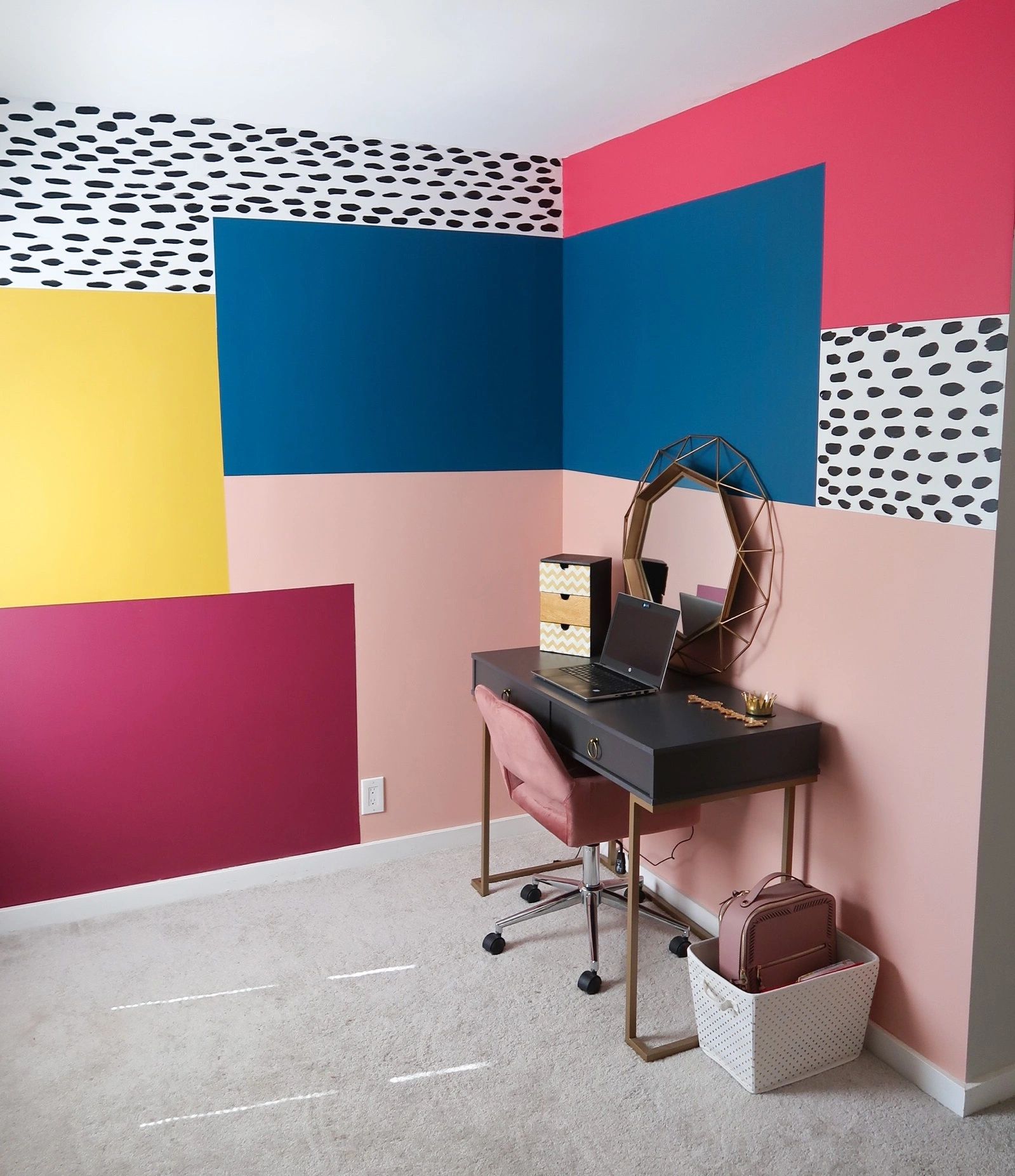 How I color-blocked my home office walls