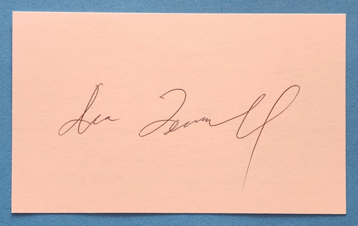 IRA TERRELL 3x5 Index Card Autographed