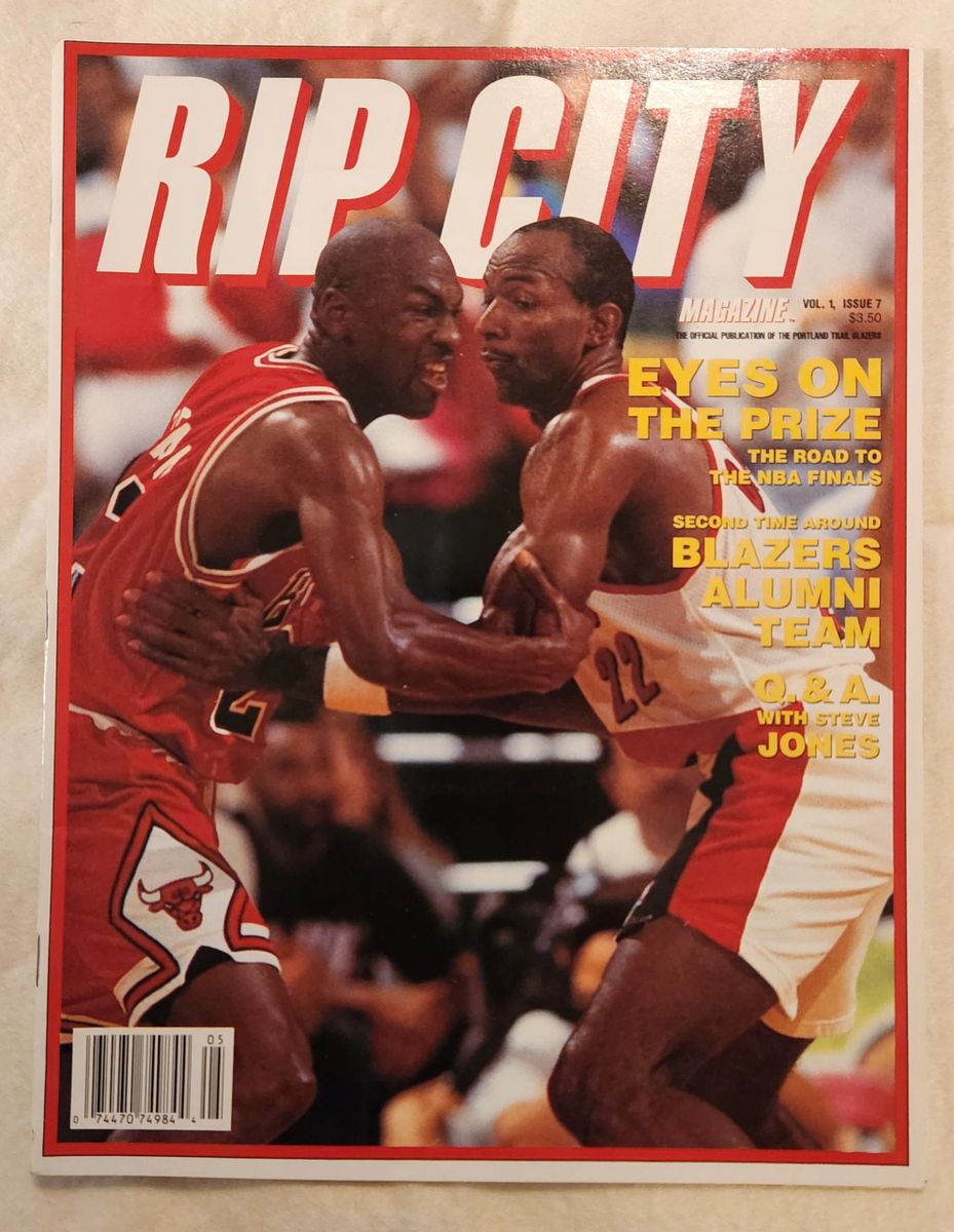 CLYDE DREXLER & MICHAEL JORDAN May 1993 Rip City Magazine with Jerome ...