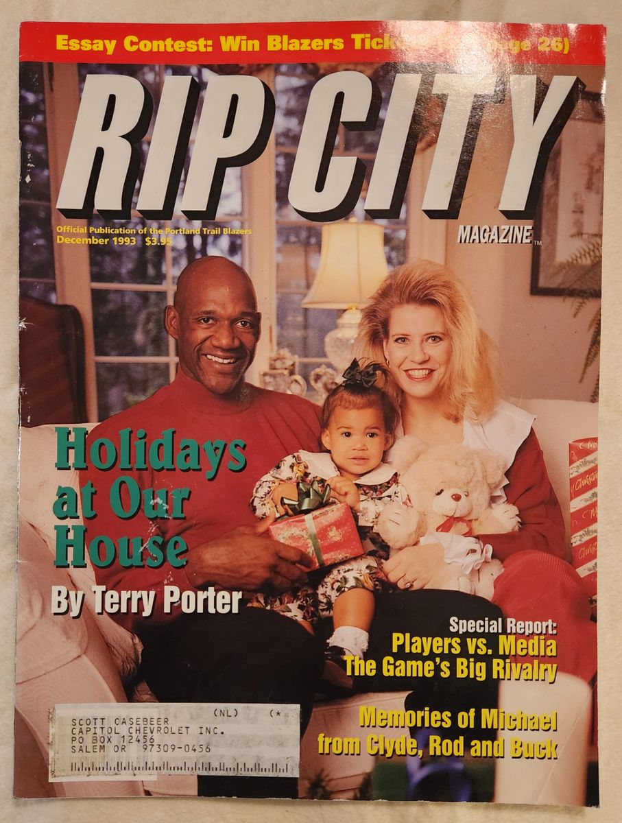 TERRY PORTER December 1993 Rip City Magazine with Mark Bryant Poster