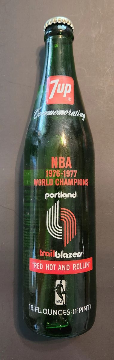 TRAIL BLAZERS 1977 NBA Champions Unopened 7-Up Commemorative Bottle
