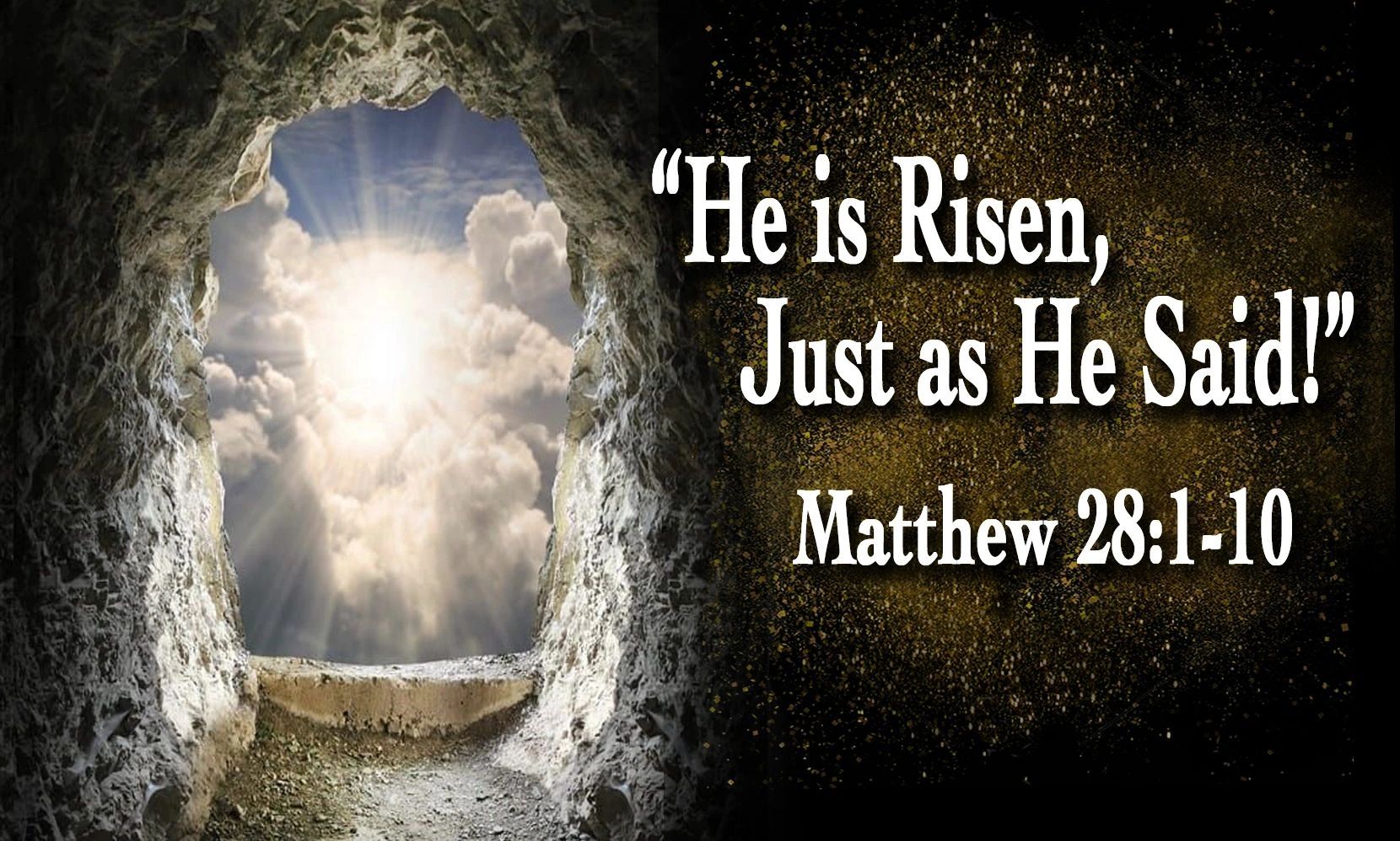 He Is Risen Just As He Said Matthew 28 1 10 He Is Risen Just As He Said Matthew 28 1 10
