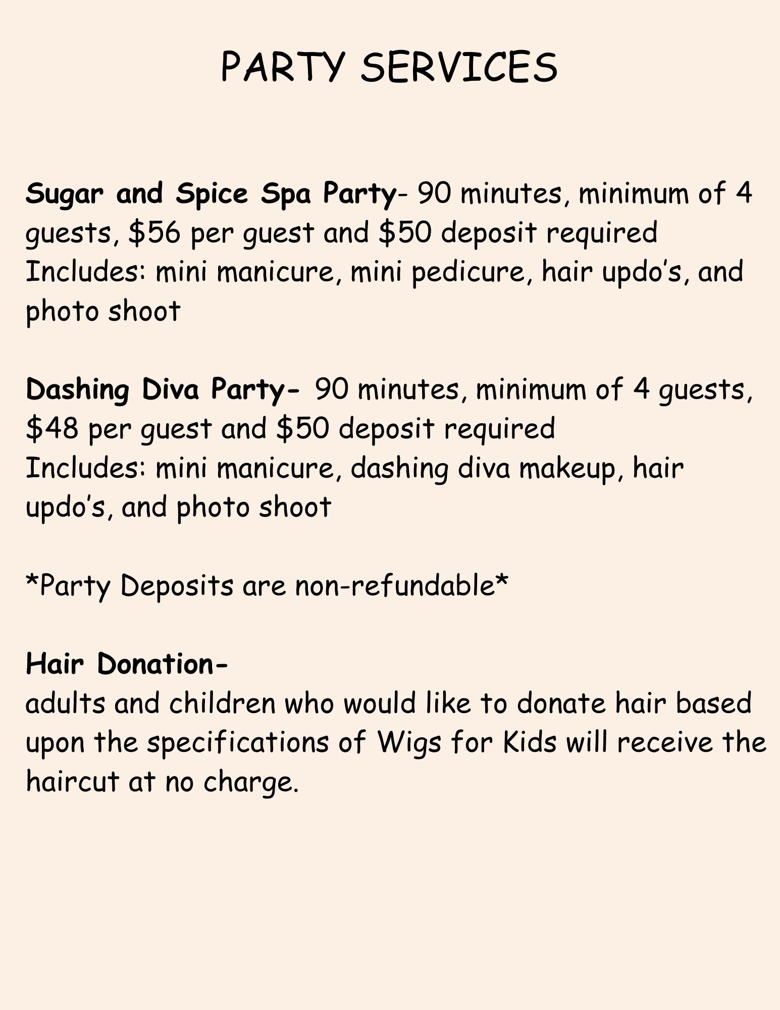 Sugar and Spice Salon For Kids