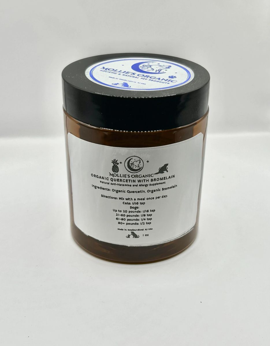Organic Quercetin with Bromelain for Cats and Dogs- Natural Allergy ...