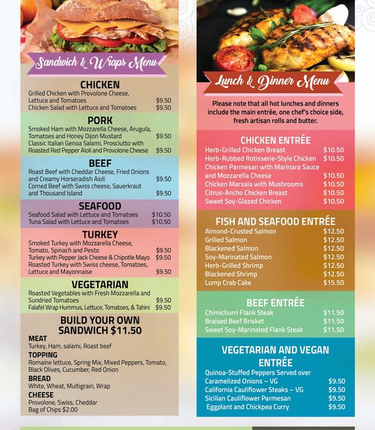 Catering Menu Prices | Full Menu | Executive Chefs Catering