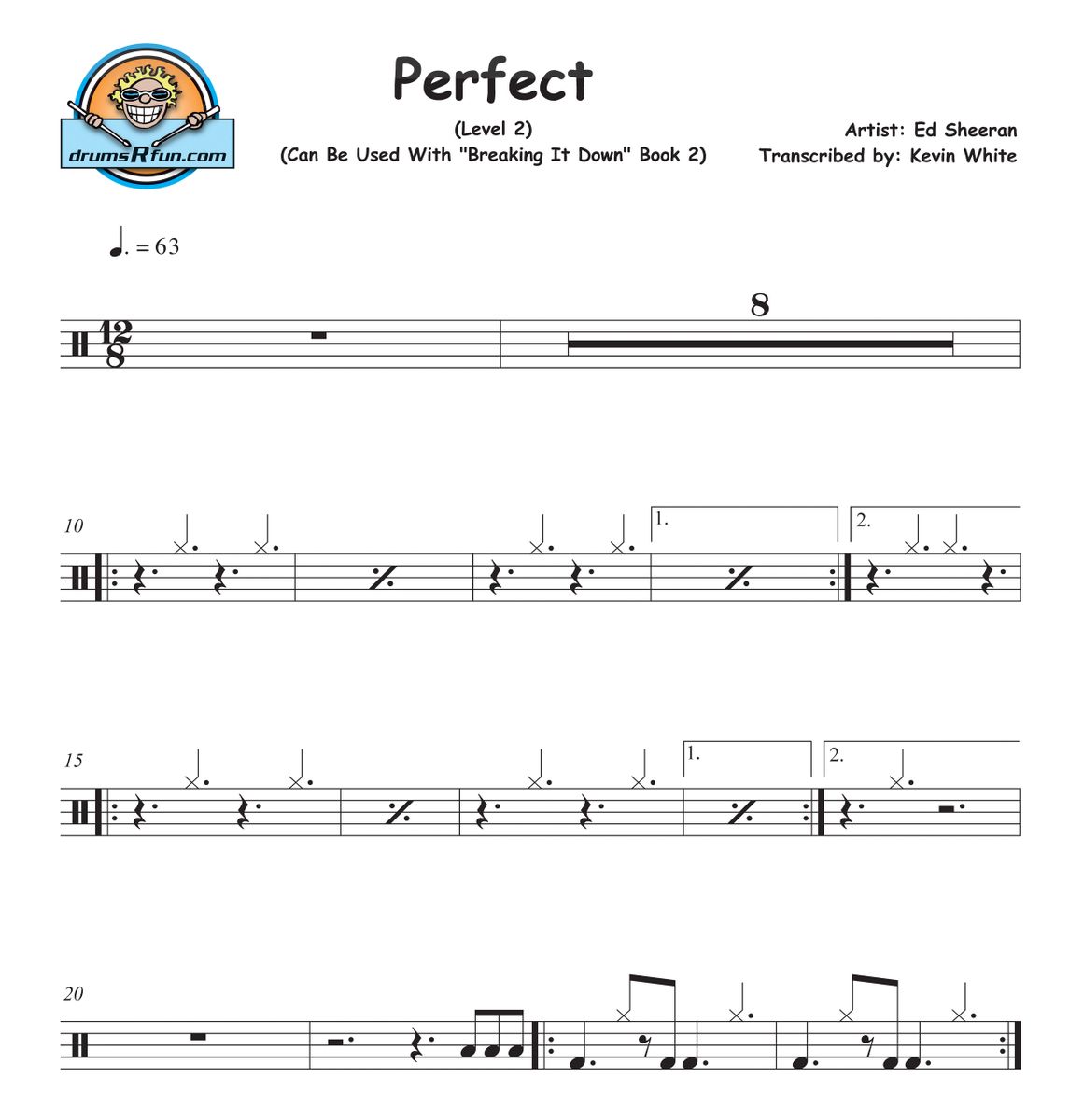 Ed Sheeran, Perfect Drum Transcription Level 2