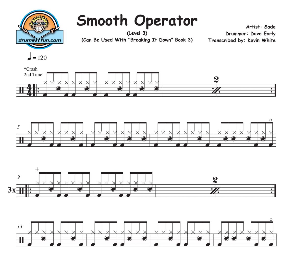 Sade, Smooth Operator Drum Transcription Level 3