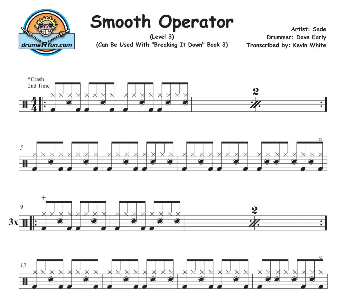 Sade, Smooth Operator Drum Transcription Level 3