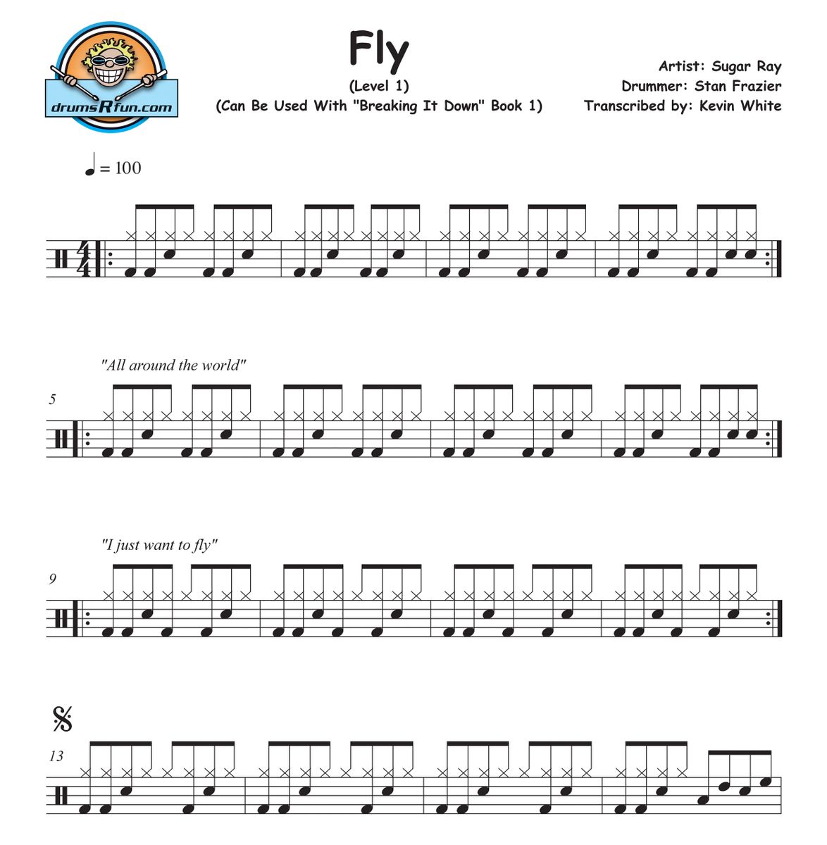 Sugar Ray, Fly Drum Transcription Level 1