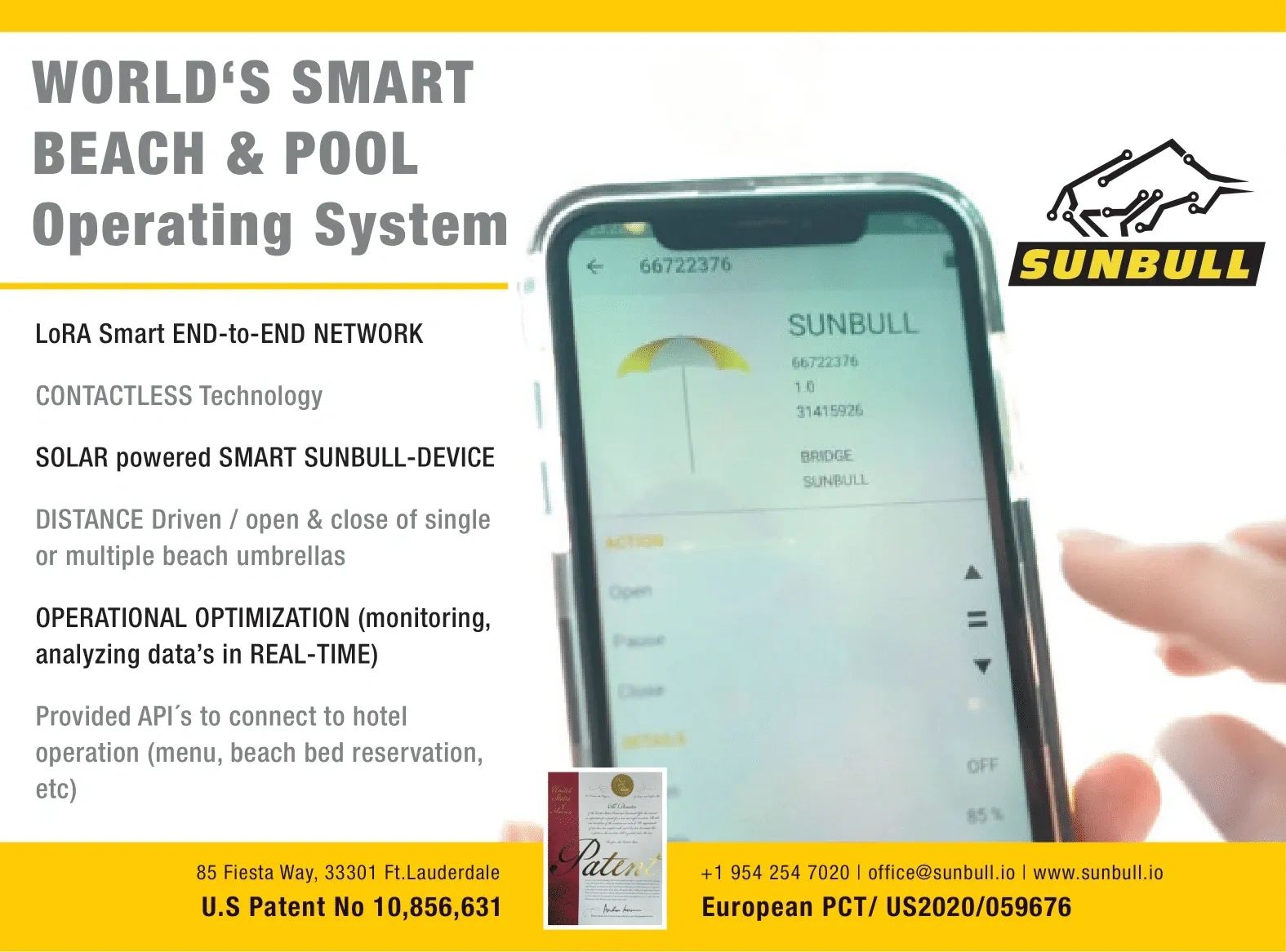 SUNBULL Worldwide LLC - Smart Beach Umbrella - Smart Operating System ...