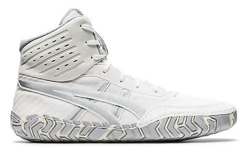 Asics Aggressor 4 LE Wrestling Shoes - WHITE/PURE SILVER