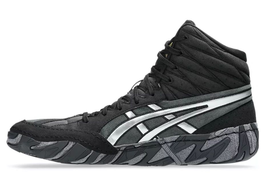 Asics Aggressor 6 Wrestling Shoes - BLACK/PURE SILVER
