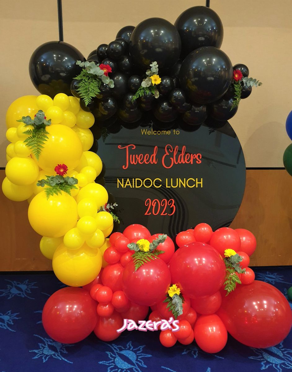 Personalised Black Acrylic Large Sign with Balloon Garland around it in ...