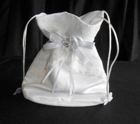 Satin Drawstring Bridal Bag