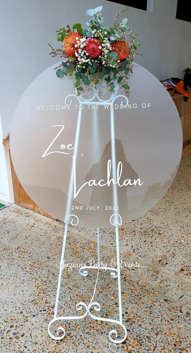 Frosted Clear Round Acrylic Personalised Sign