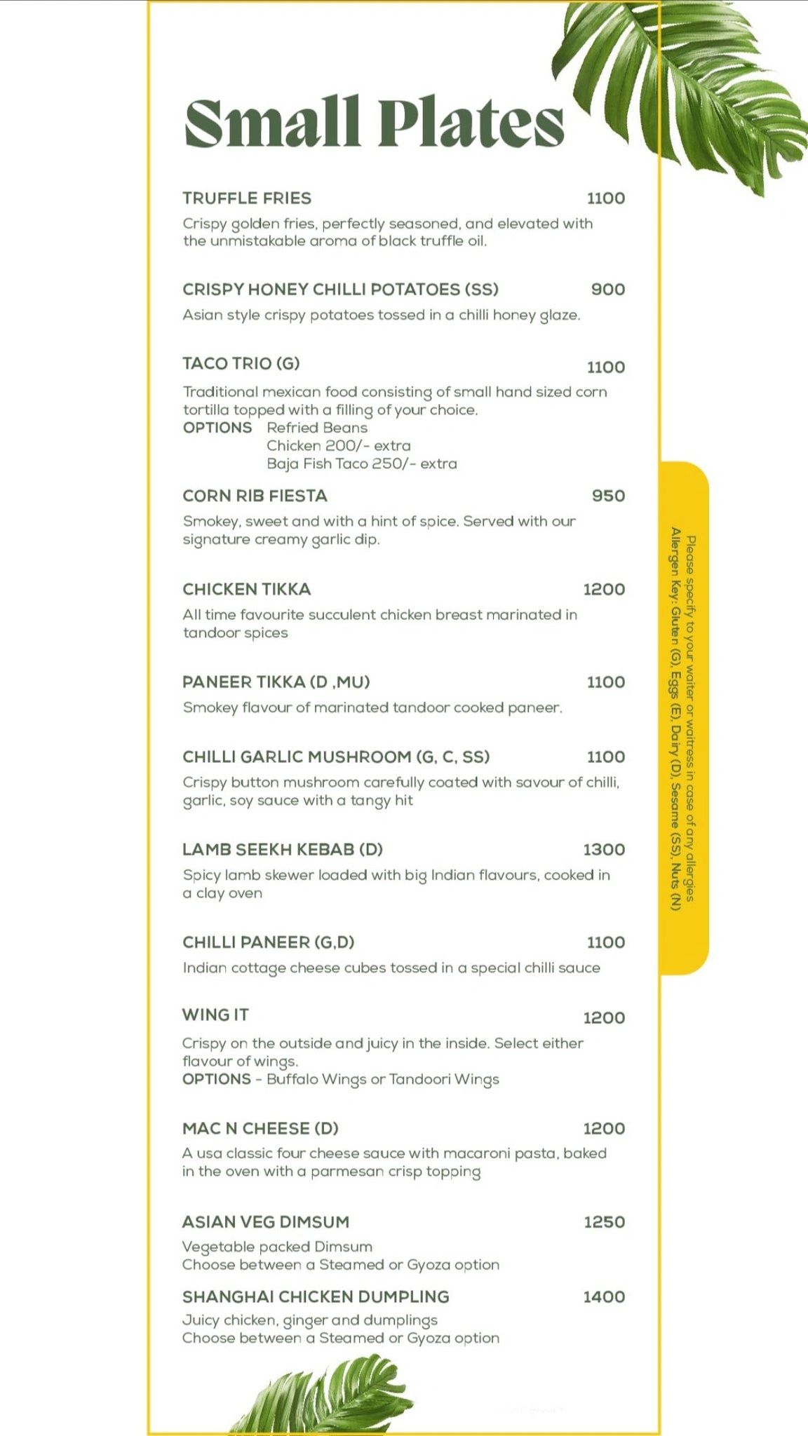 Yunion Restaurant Menu in GTC-Westlands - ToasterDing