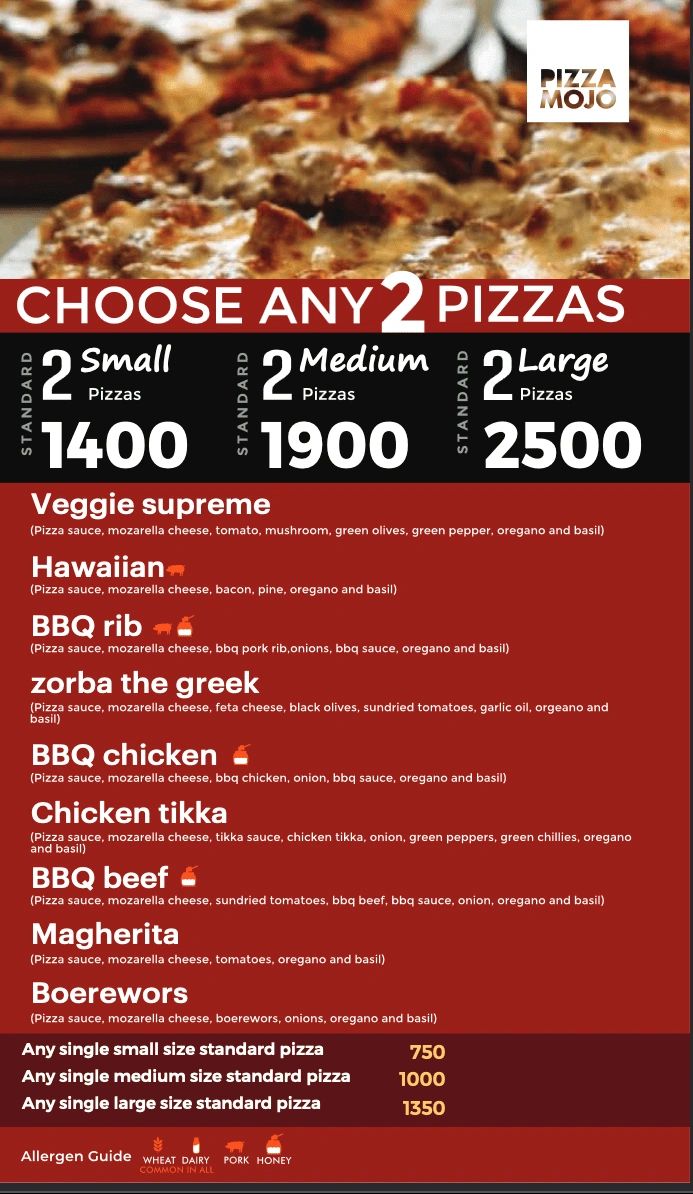 Pizza Mojo Menu, Restaurant Review and Locations - ToasterDing