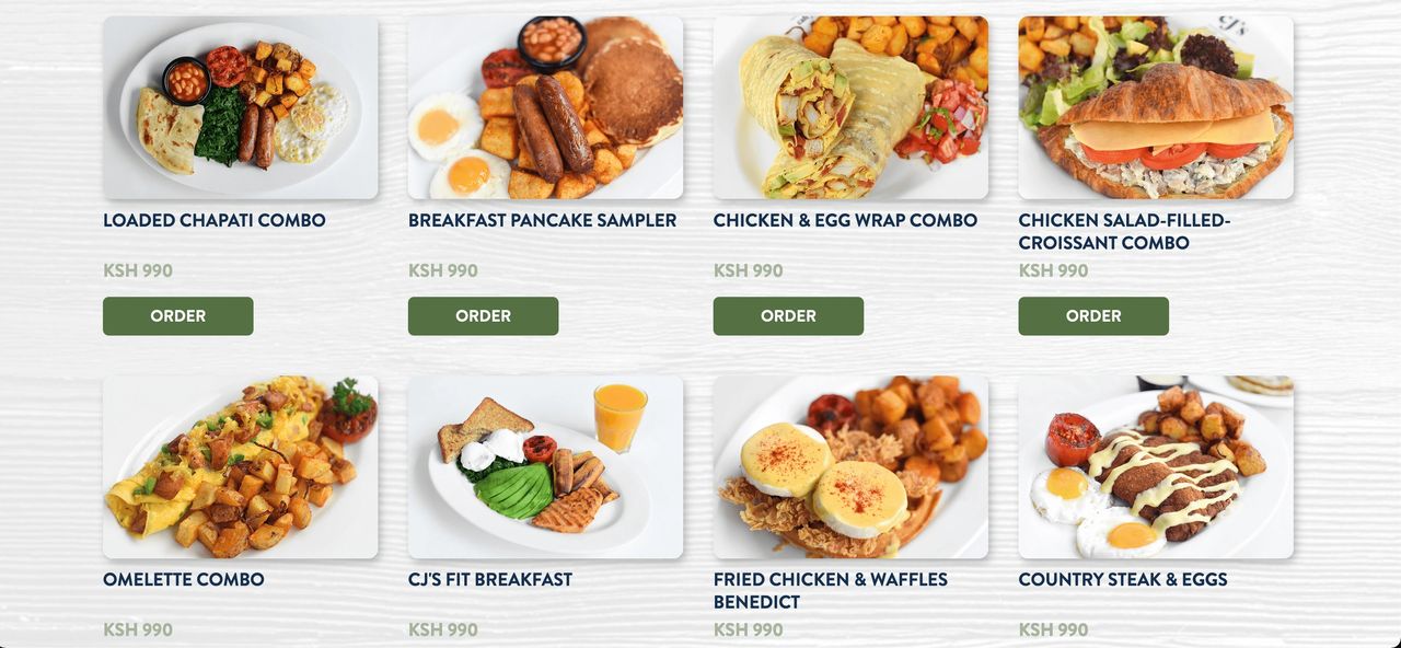 CJ’s Restaurant Menu Guide: CBD, Imaara, Waterfront, & Kilimani ...
