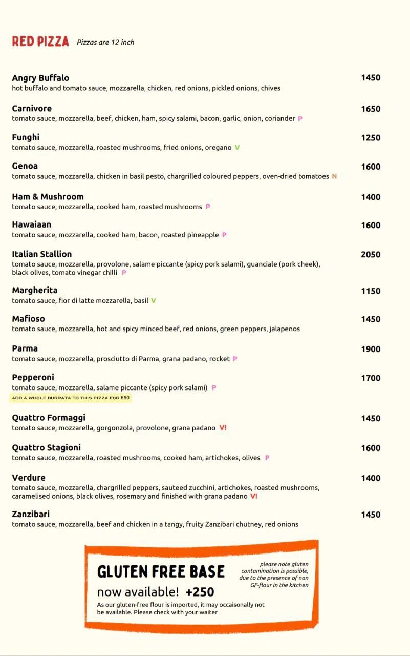 Mambo Italia Menu, Prices and Pizza Review - ToasterDing