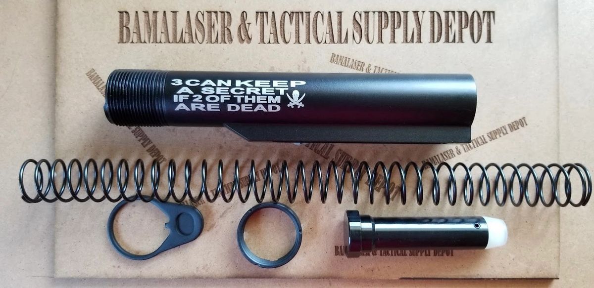 3 Can Keep a Secret BUFFER TUBE MIL-SPEC ASSEMBLY 6 POSITION