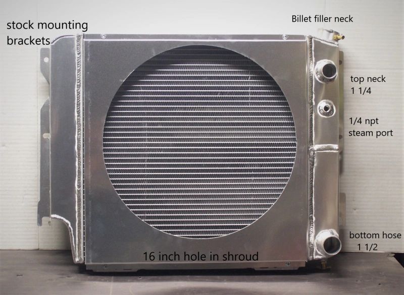 1987-2006 jeep wrangler ls radiator and shroud uses 16 inch fan stick ...