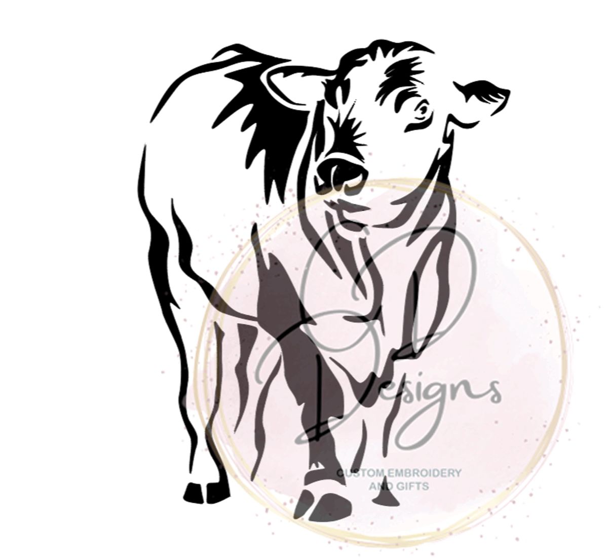 Black Angus Cattle Car Decal