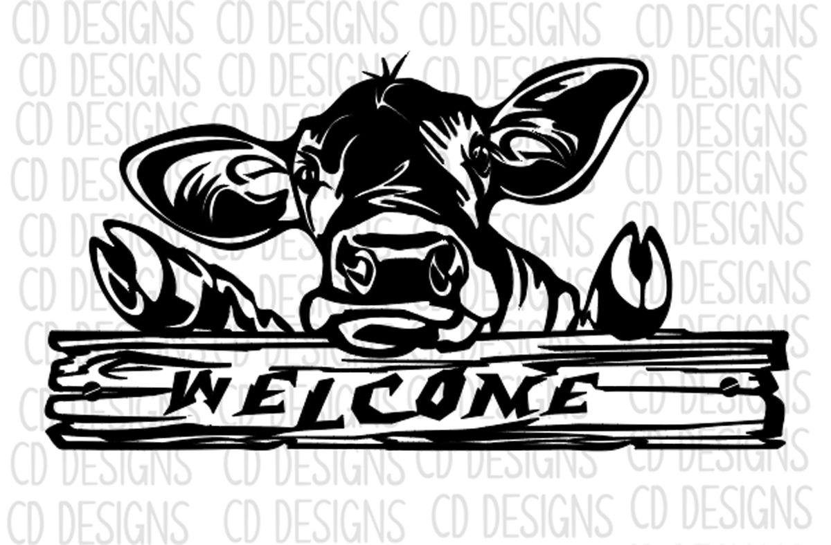 Welcome Cow Car Decal