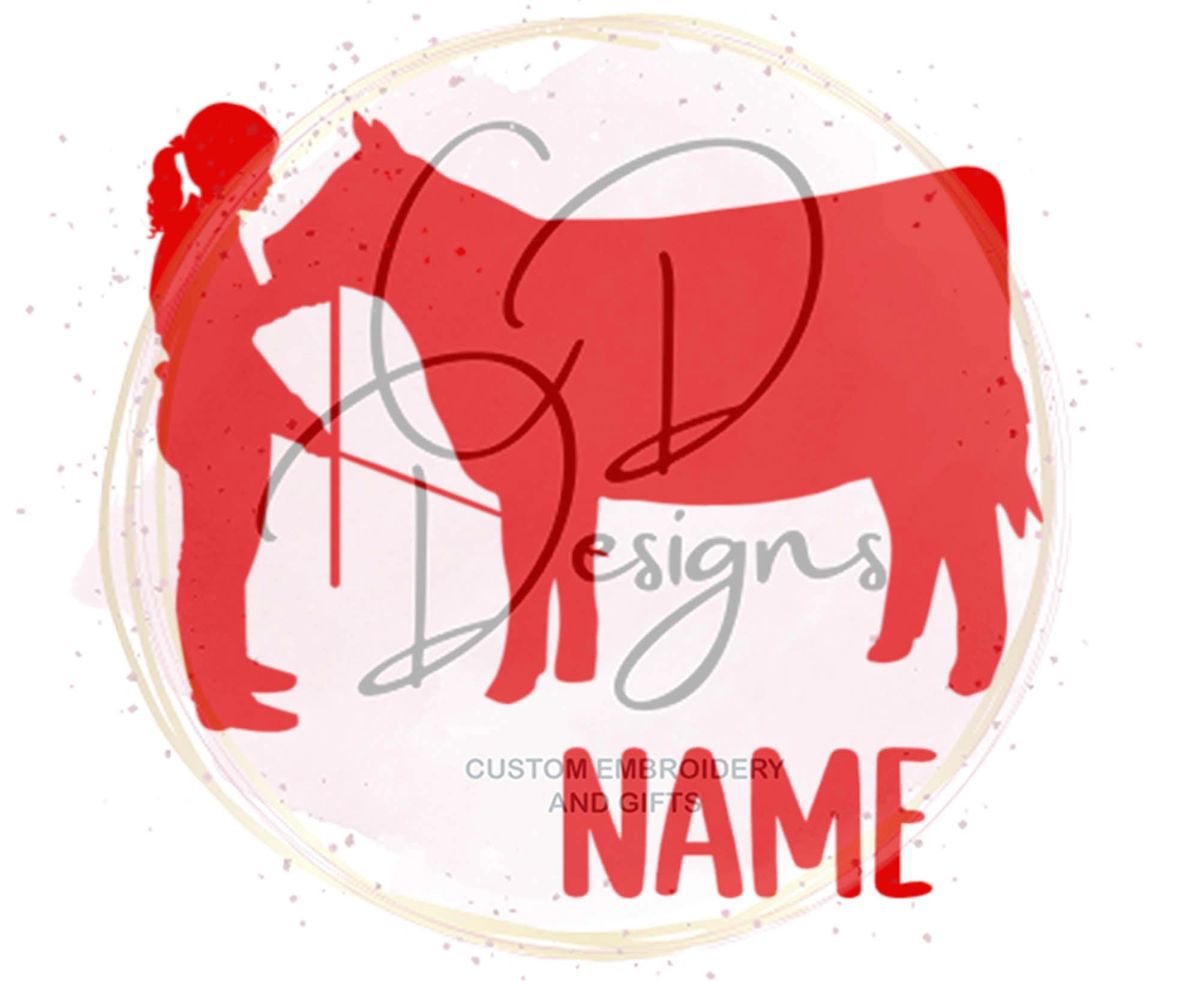 Show Heifer Girl Car Decal