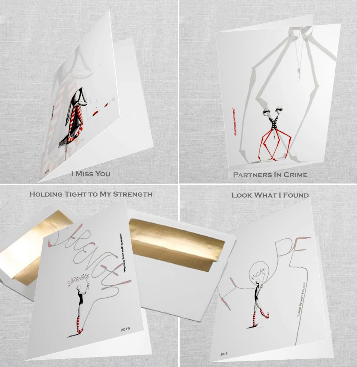 "A" line of greeting cards