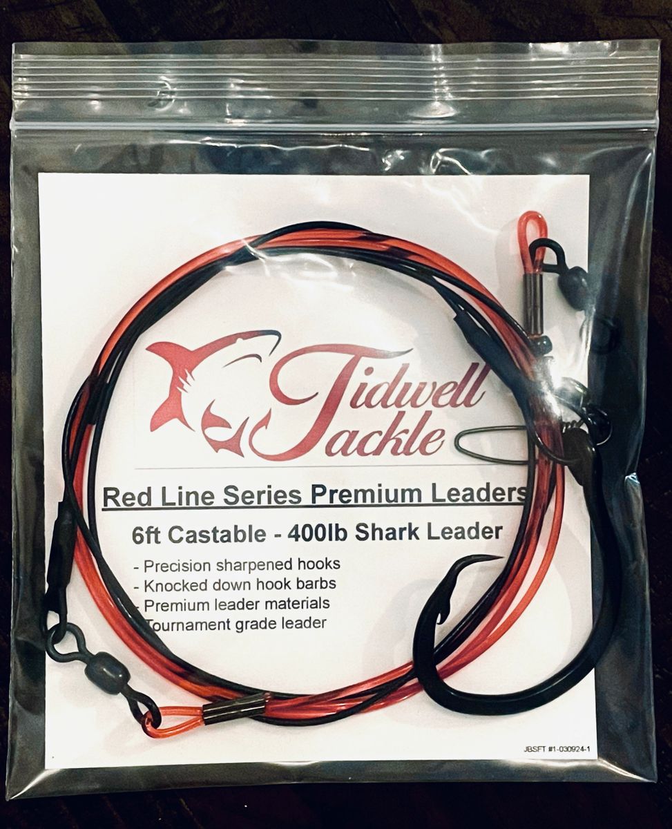 Tidwell Red Line Series Premium Leader - 6ft Castable Shark Leader
