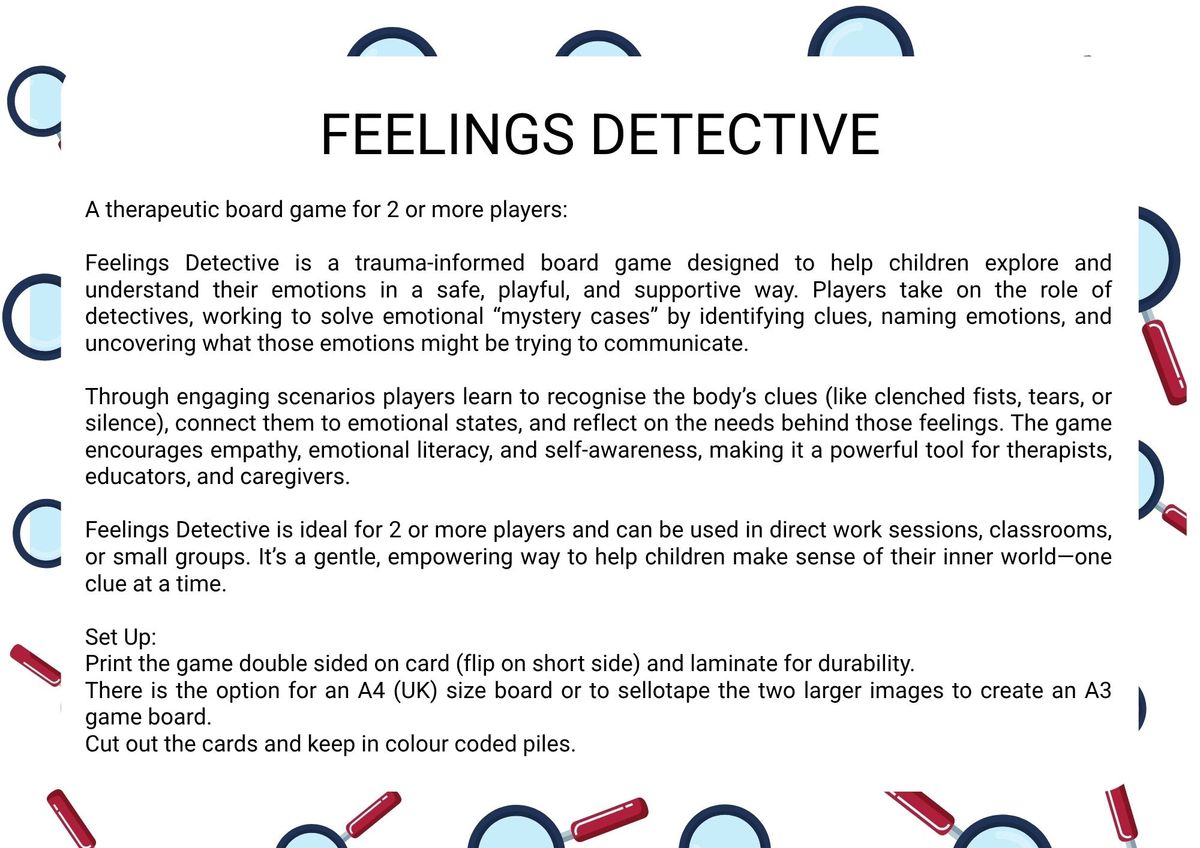 Feelings Detective Board Game
