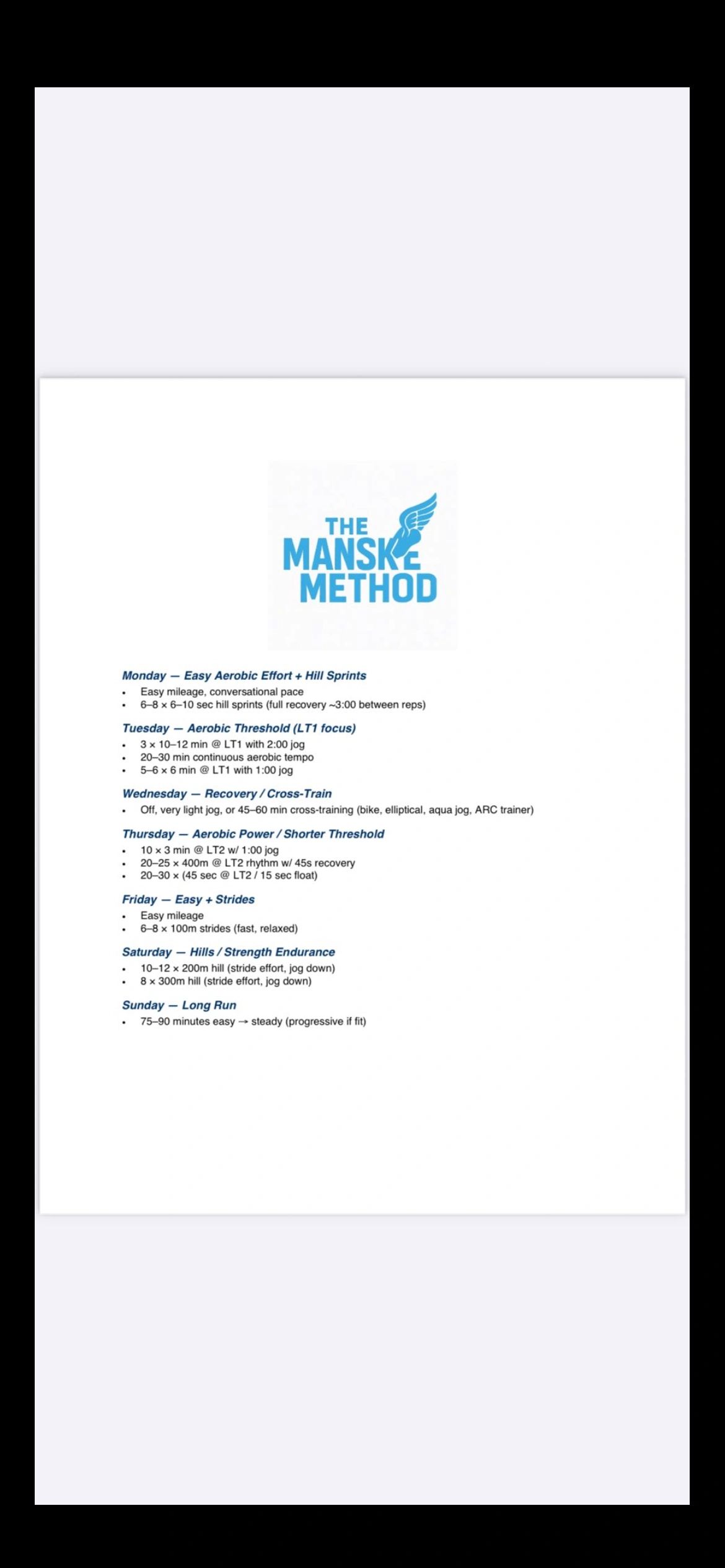 Master Weekly Framework