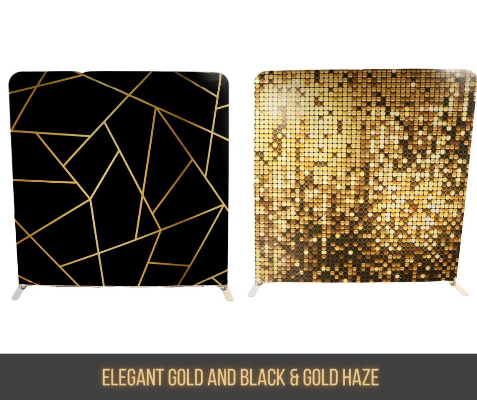 Elegant Gold and Black/ Gold Haze Backdrop