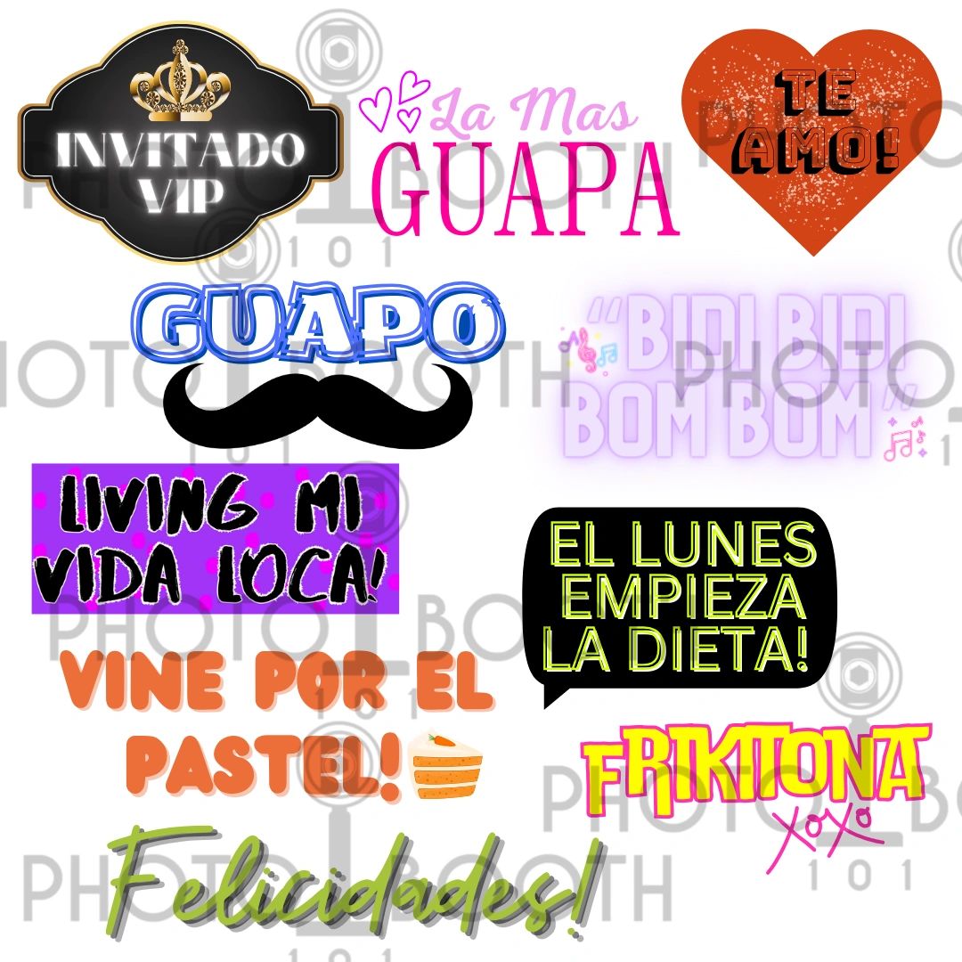 Lumabooth Spanish Digital Prop Pack