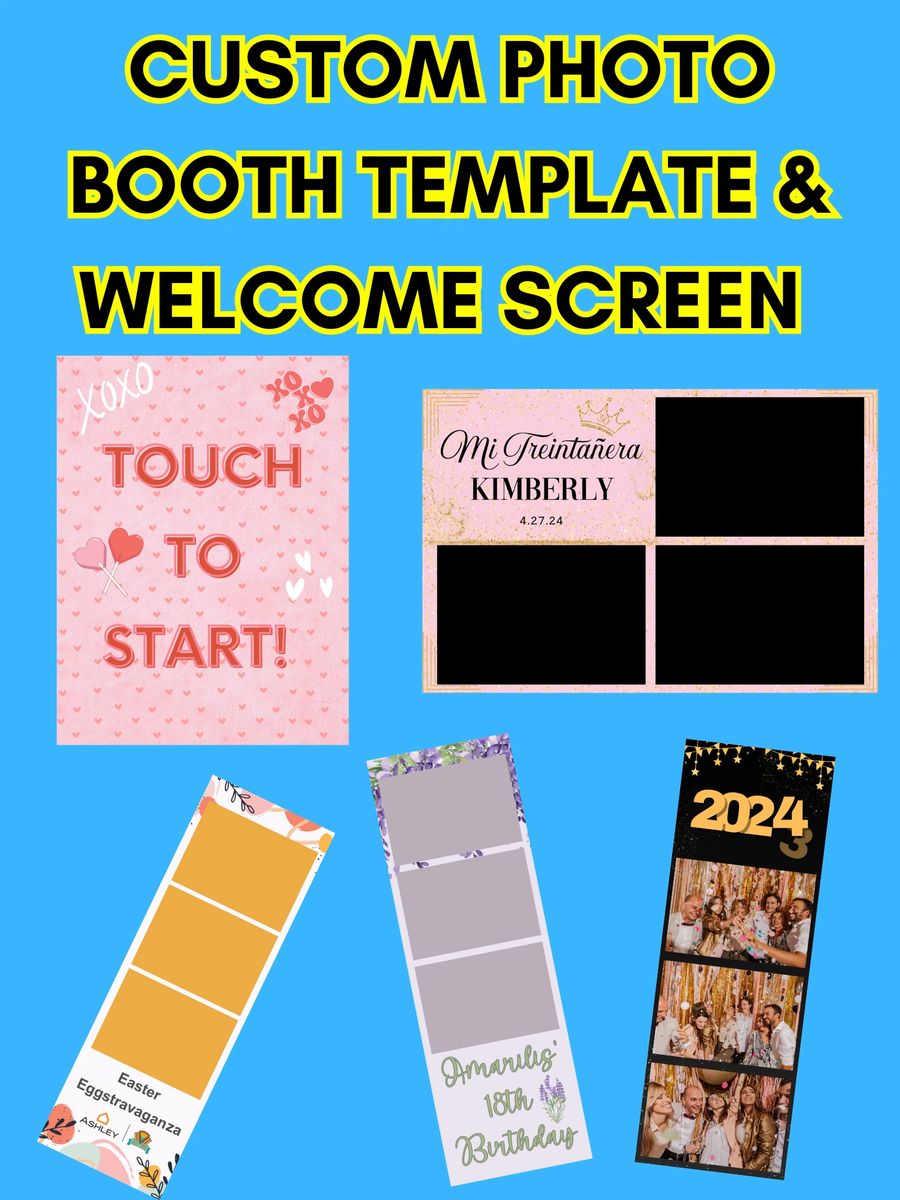 Custom Photo Booth Template and welcome screen for Luma Booth