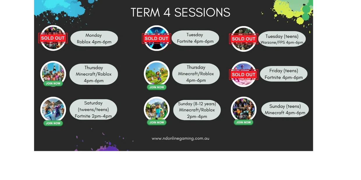 CURRENT SESSIONS | ND Online Gaming