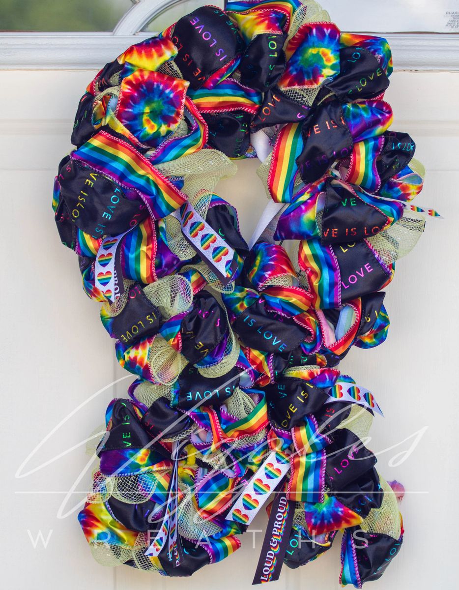 PRIDE Awareness ribbon Wreath