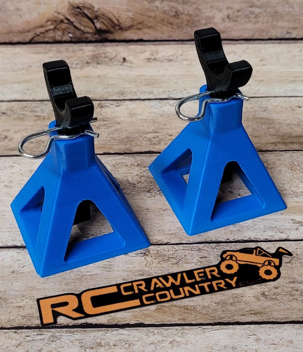 SBC 1/10 Scale Jack Stands for RC Crawler 3D Printed Blue 017Blue