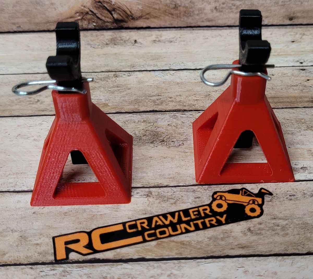 SBC 1/10 Scale Jack Stands (red) for RC Crawler Scale Garage 3D Printed ...