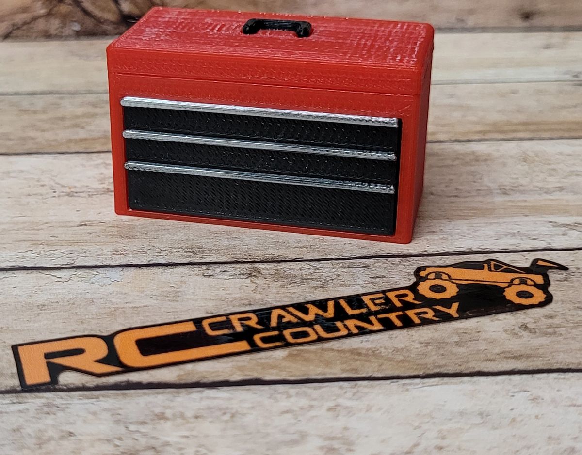 SBC 1/10 Scale Tool Box (1) for RC Crawlers 3D Printed 018Red