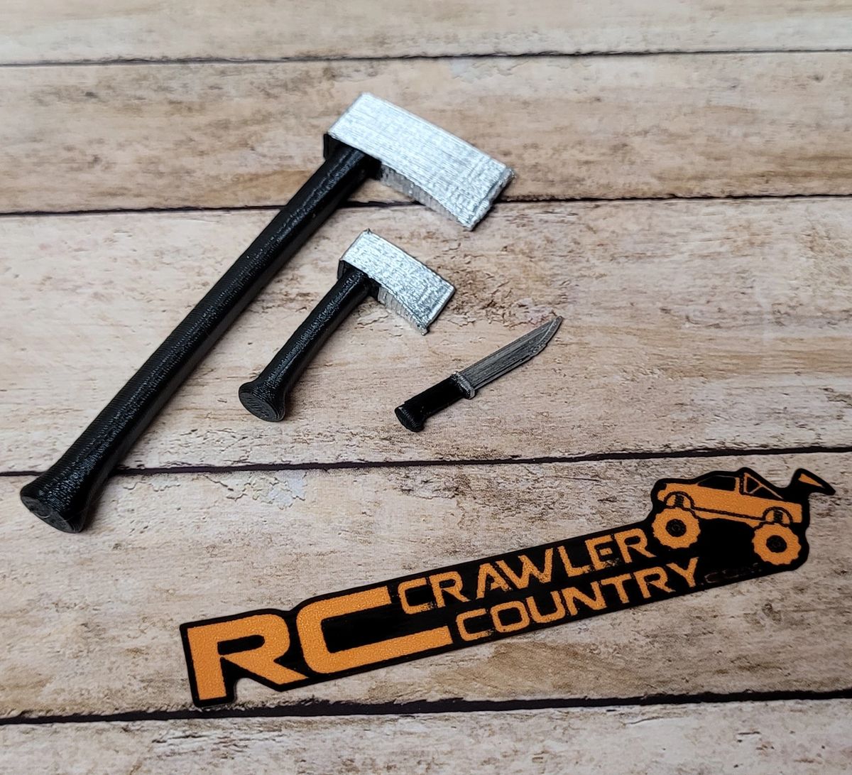 SBC 1/10 Scale Axe, Hatchet & Knife for RC Crawlers 3D Printed MUL5