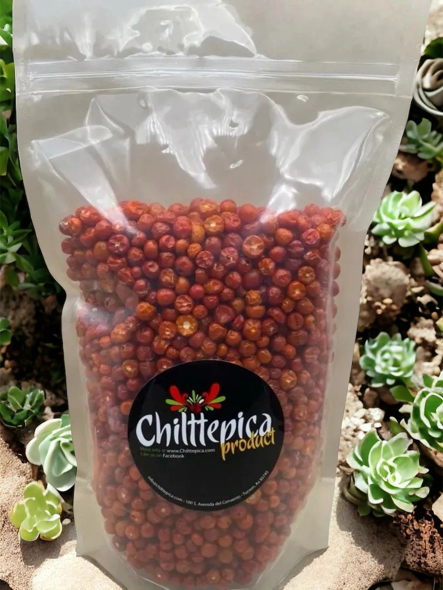 1 Lb Red Sun-Dried Chiltepin Pepper