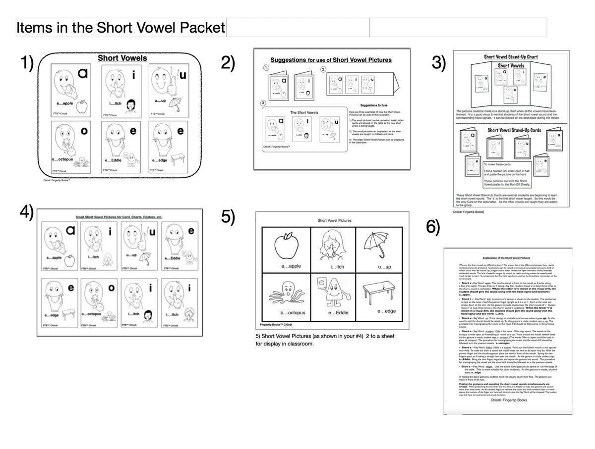 Short Vowel Packet