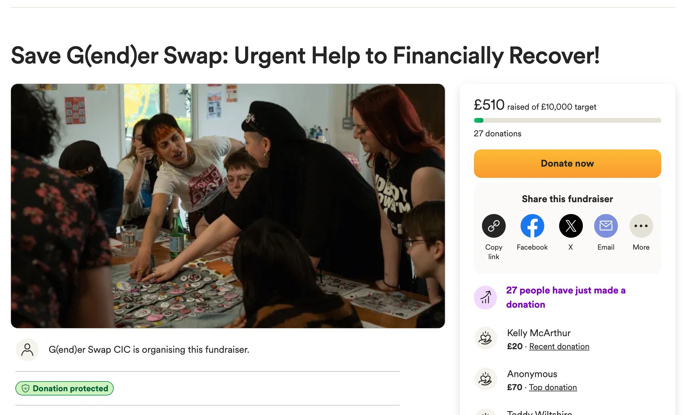 Save G(end)er Swap & Donate!