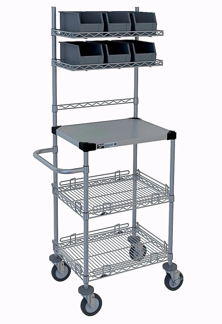 Mobile Task Station | Stainless Steel Top