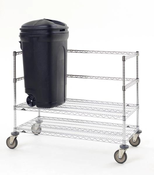 Sanitation Cart, Chrome